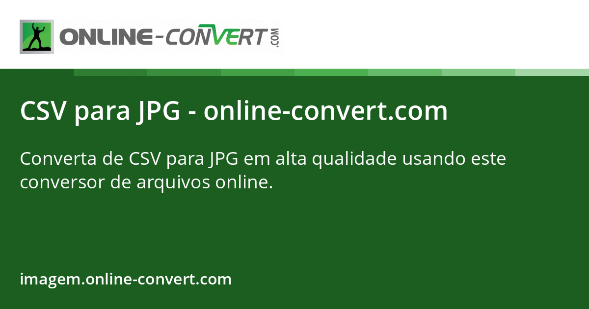 CSV para JPG - online-convert.com