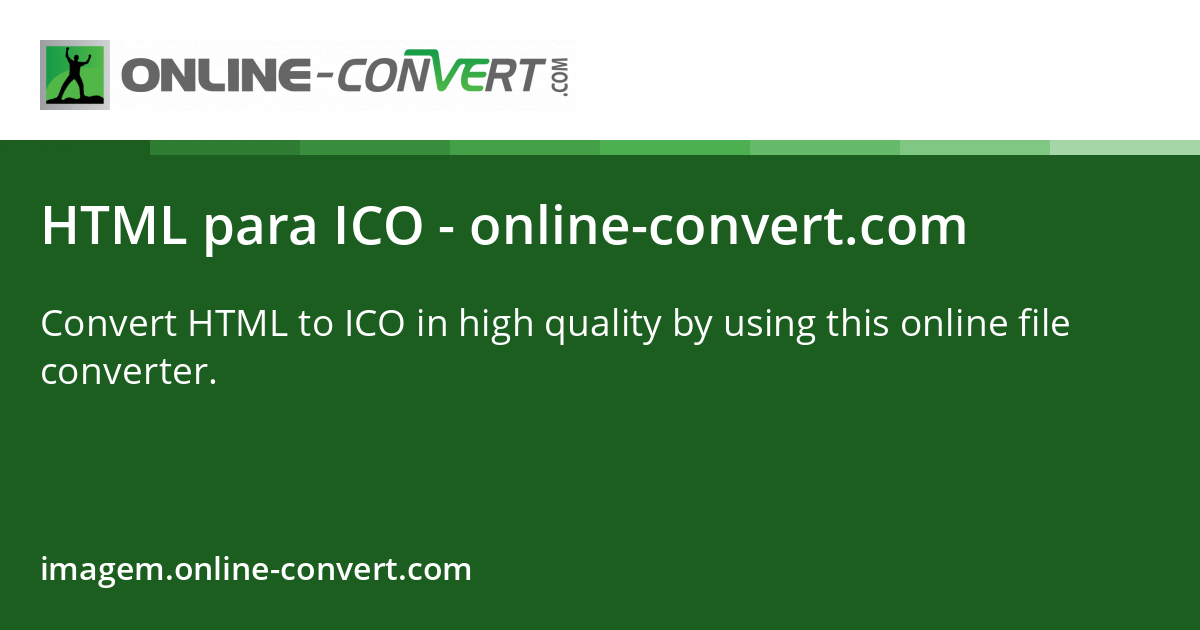 HTML para ICO - online-convert.com