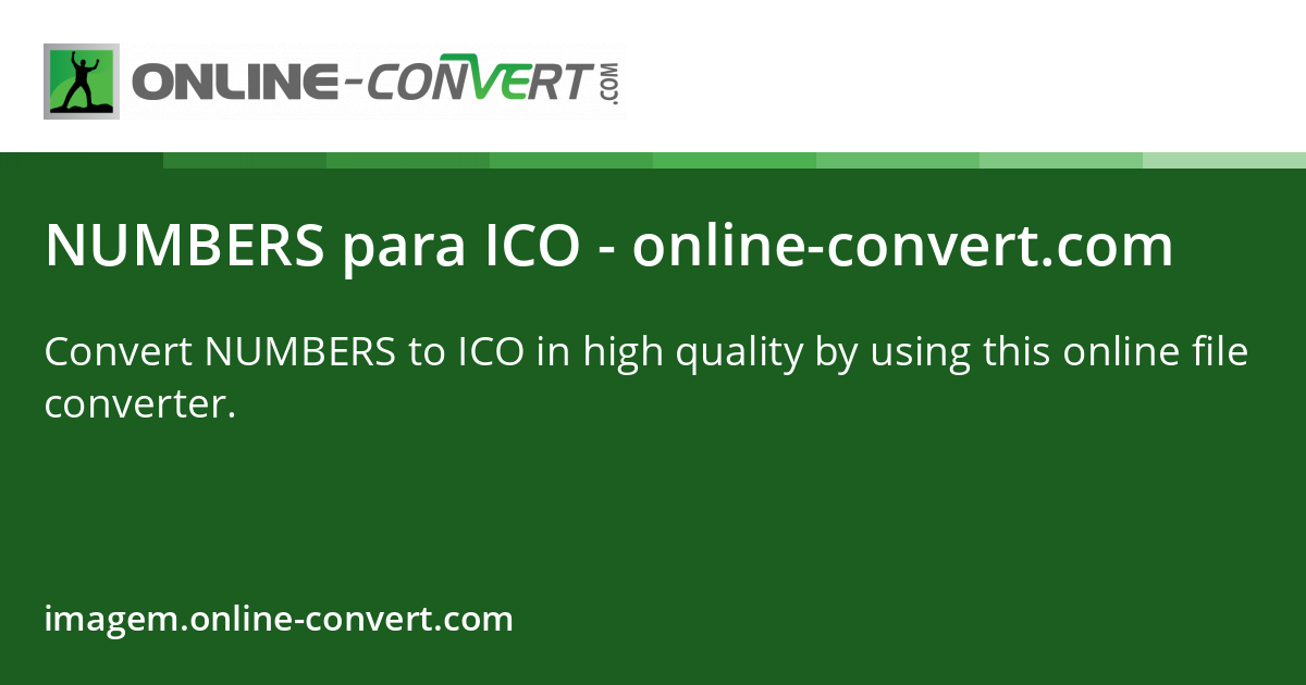 NUMBERS a ICO - online-convert.com